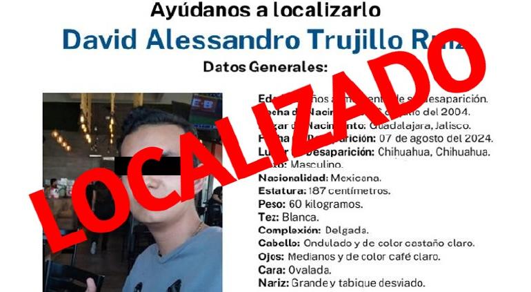 Localizaron sano y salvo a David Alessandro T.R.