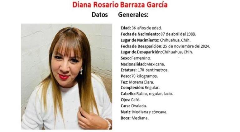 Piden ayuda para localizar a Diana Barraza