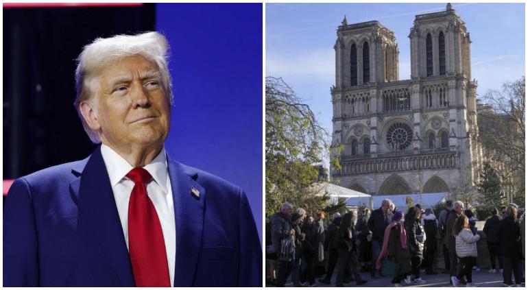 Va Trump a reapertura de Notre Dame, su primer viaje tras victoria