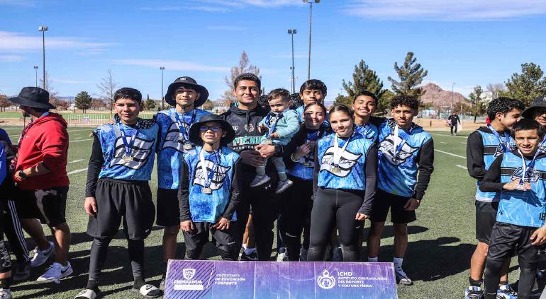 Elite Flag Football Azul los ganadores de Tochito NFL U14
