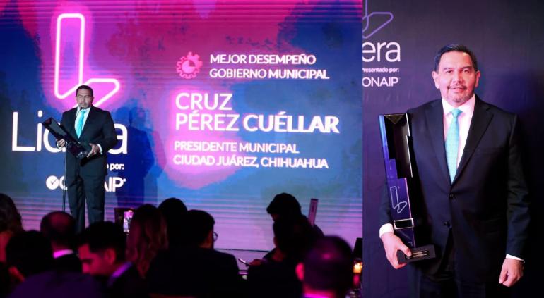 El presidente de Ciudad Juárez, Cruz Pérez Cuéllar recibió el Premio ...