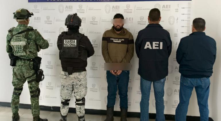 Capturan en Cuauhtémoc a sujeto buscado por homicidio en Sinaloa