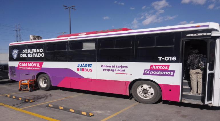 Llega CAM Móvil de Juárez Bus a Riberas y Estación Independencia