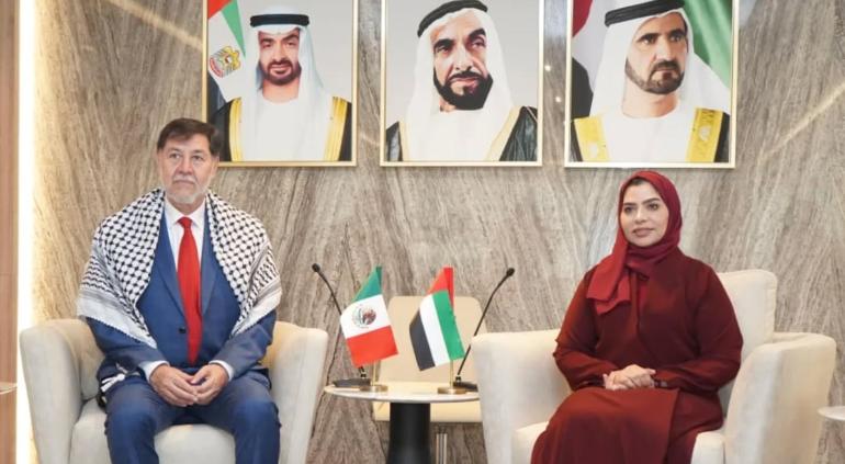 Sostuvo Noroña reunión con Amna Alí Al Adidi en Dubai