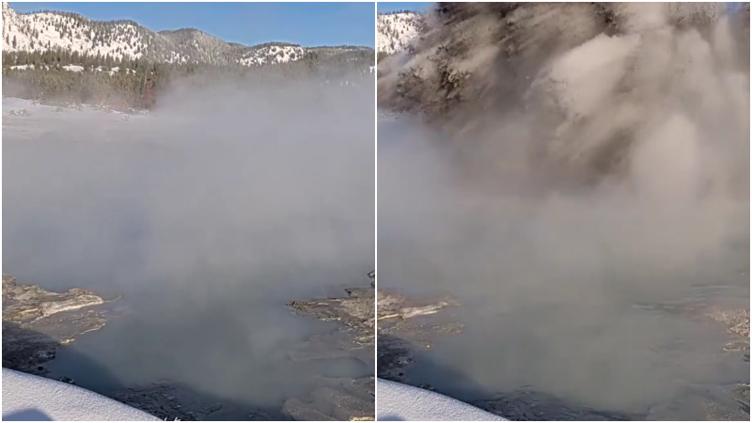 VIRAL: captan explosión en géiser de Yellowstone 🎦