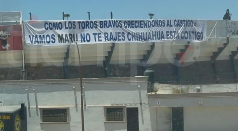 “Como toro bravo, nos crecemos”: Así manta de apoyo a Maru